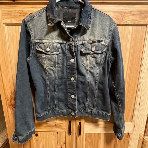 Sisley | Jackets & Coats | Sisley Denim Jacket Button Down Dark Medium ...